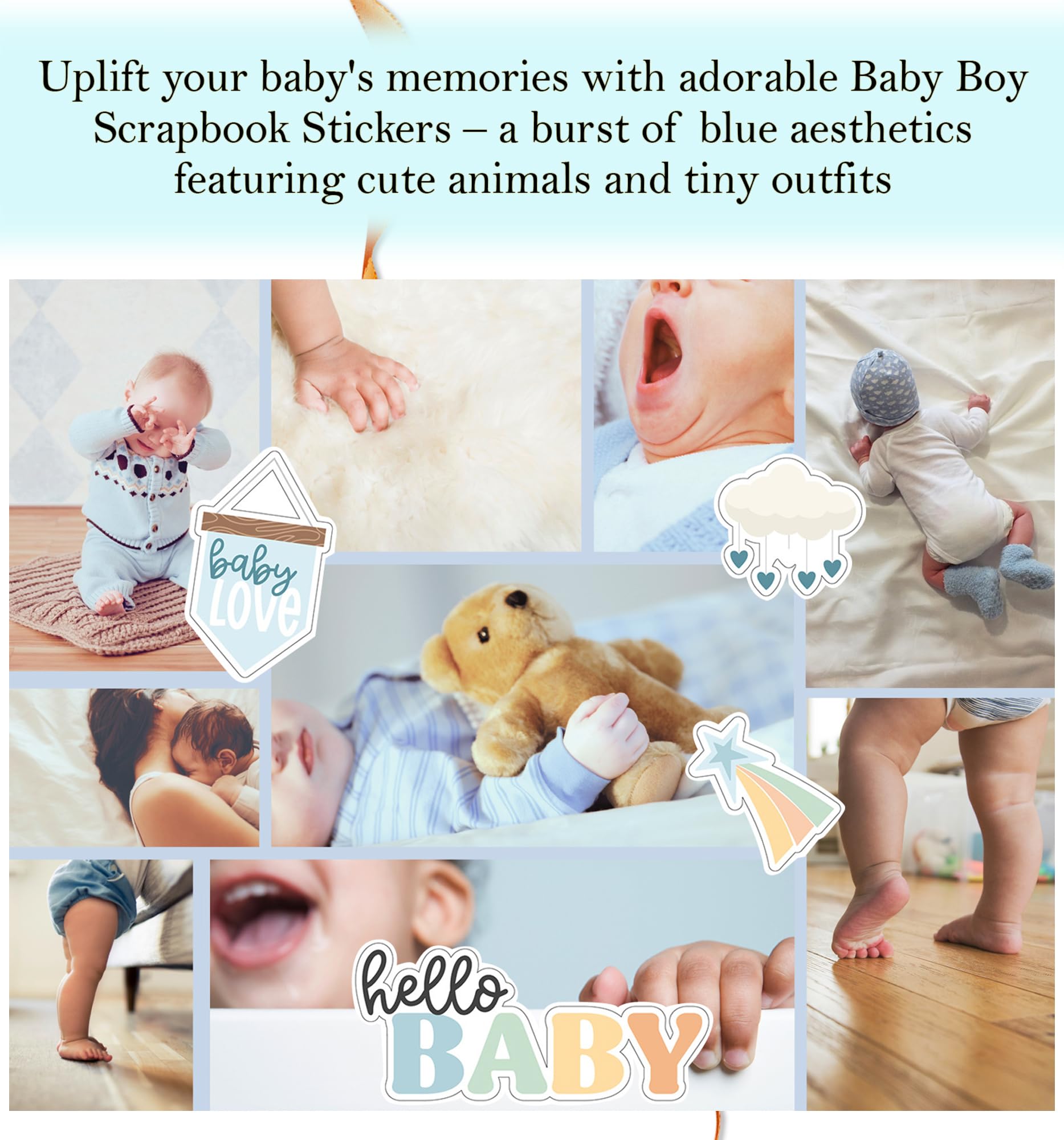 Snapklik.com : Baby Scrapbook Stickers - Baby Boy Stickers For ...