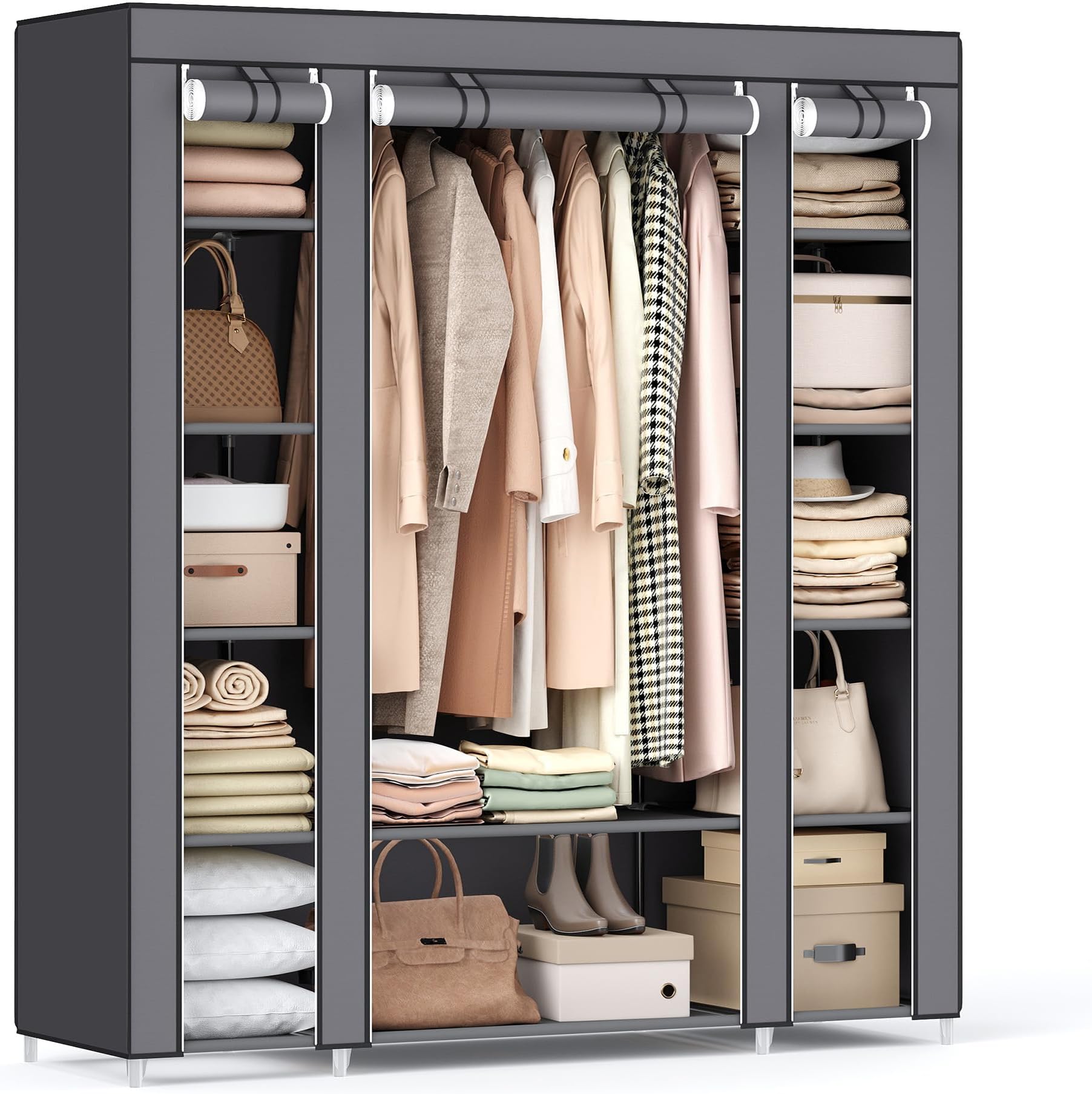 Amazon.com: SONGMICS Closet Wardrobe, Portable Closet for Bedroom ...