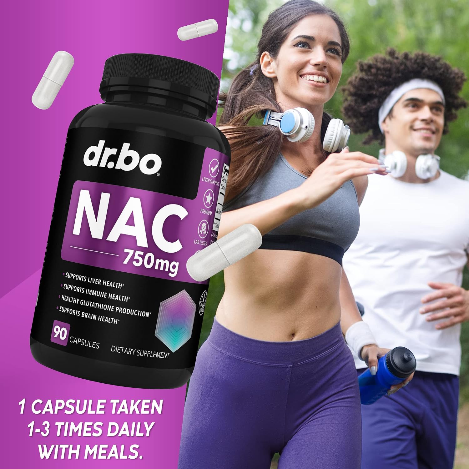 Suplemento NAC N-Acetil Cisteína em Cápsulas - 750mg de Cisteína Pura ...