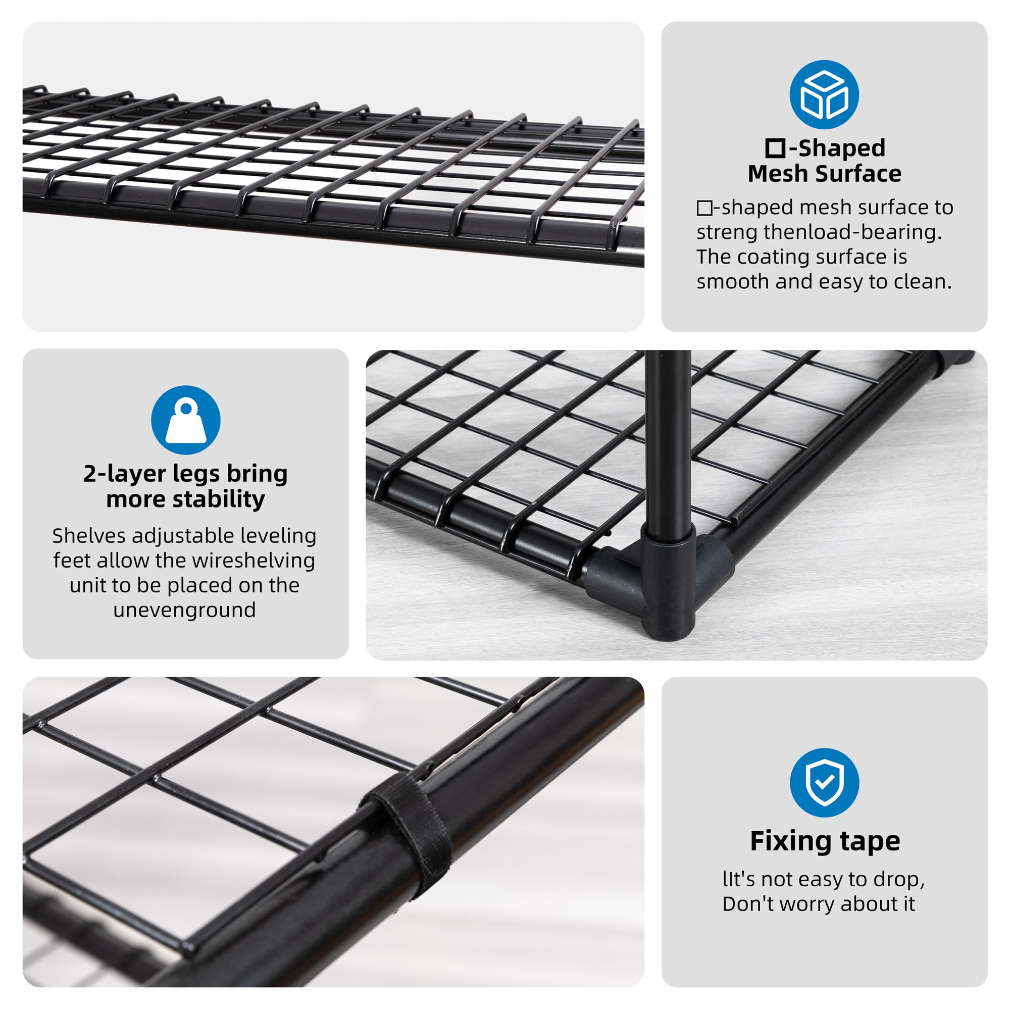 Snapklik.com : 4x2-Shelf Shelving Unit Heavy Duty Standing Storage ...