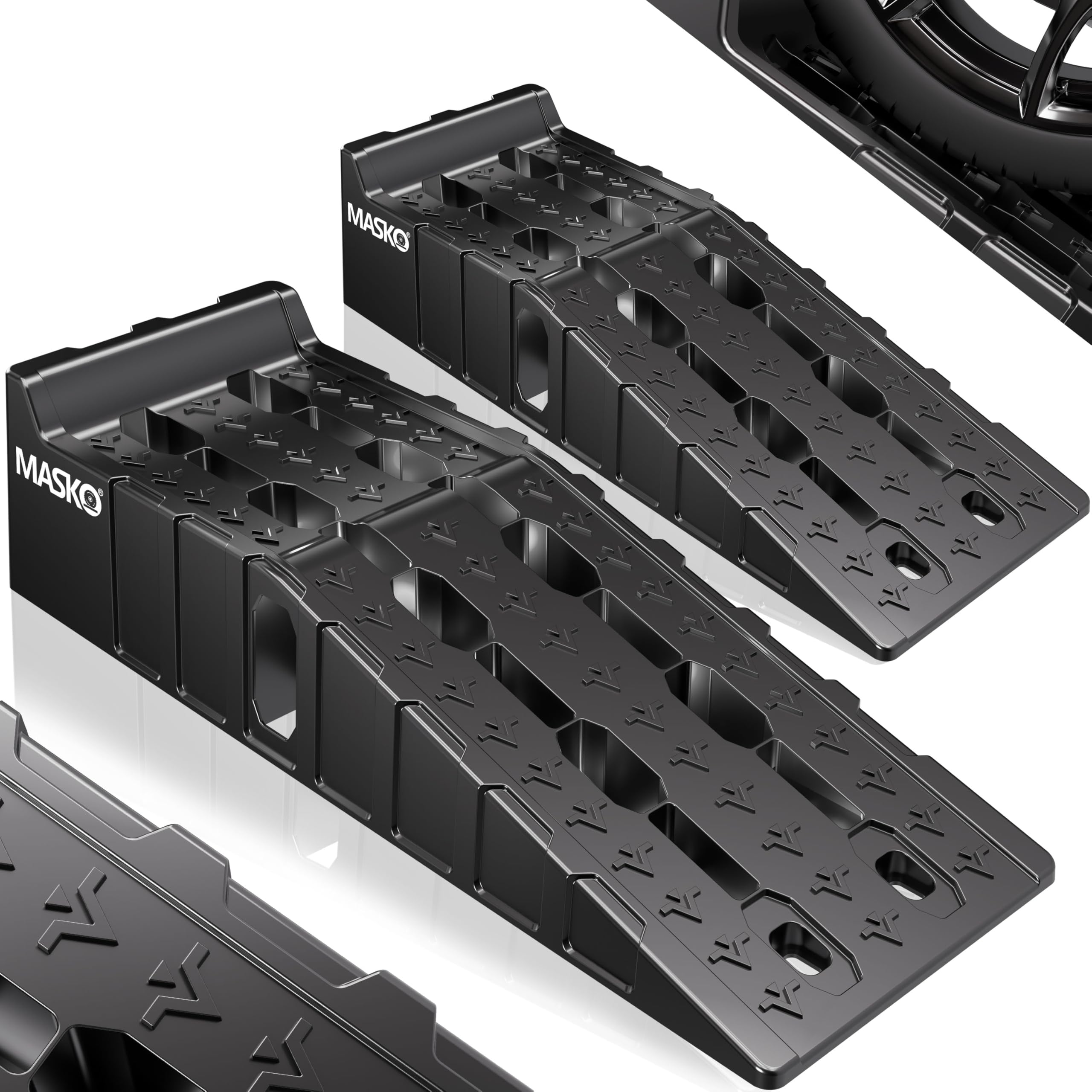 MASKO® Lot de 2 rampes d'accès | Cales de chargement jusqu'à 7 t ...