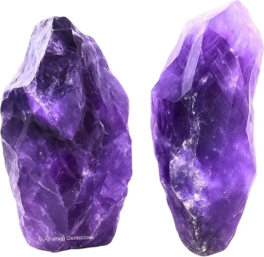 Amazon.com: Amazing Gemstone Amethyst Raw Crystals and Healing Stones ...