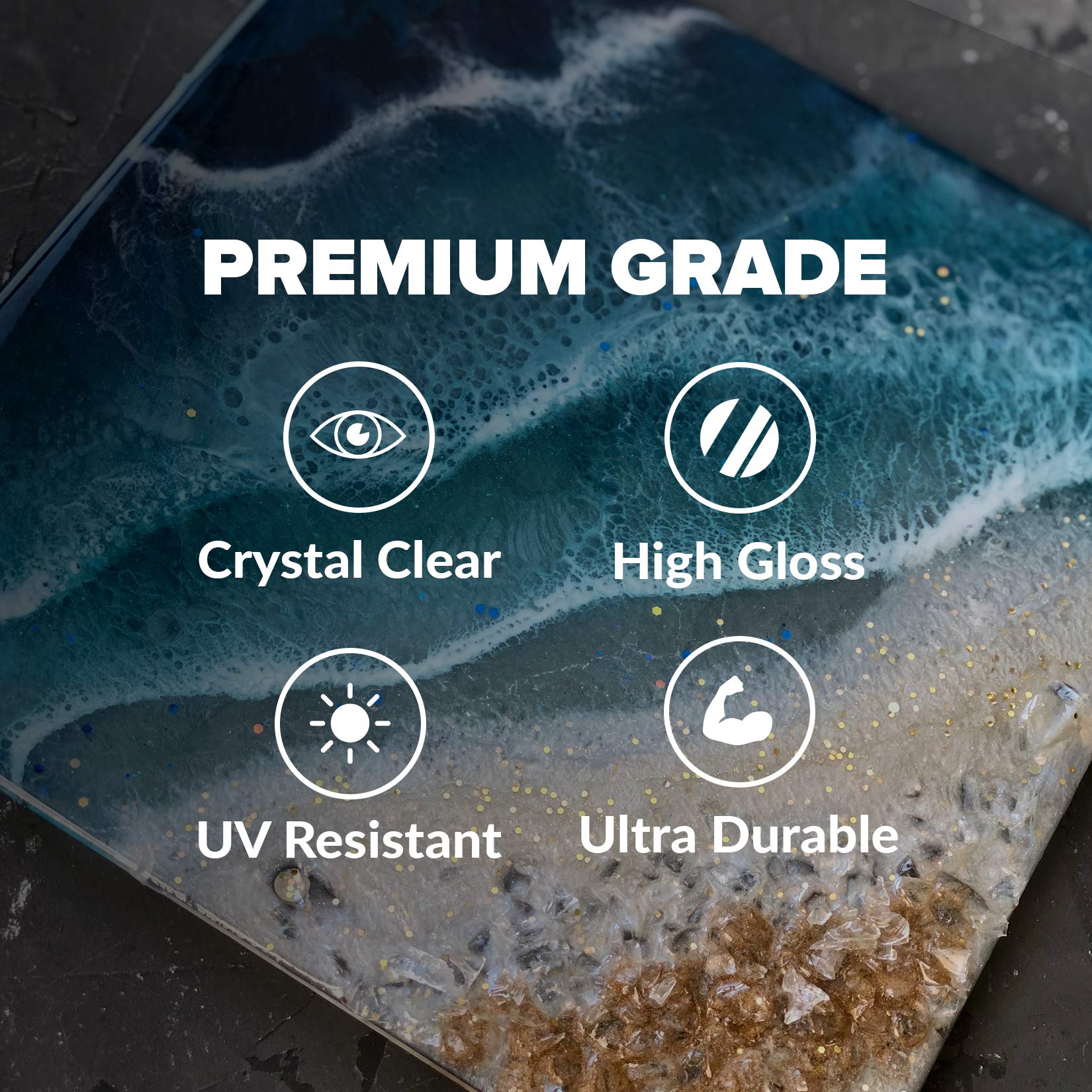 Crystal Clear Epoxy Resin 1 Gallon Kit 2 Part Epoxy Resin for Tumblers ...