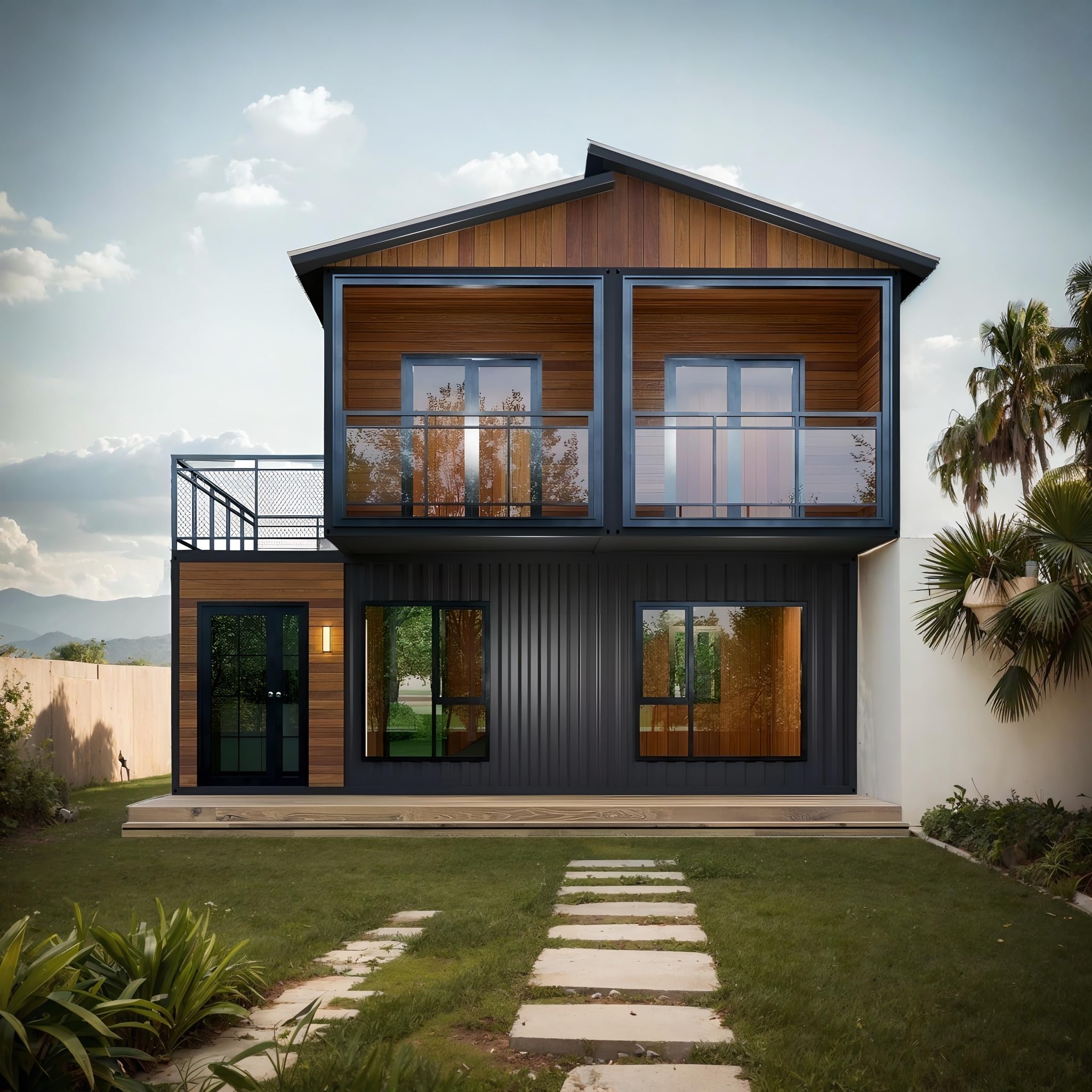 Buy 20FT x4 Double Story House 2024 Tiny House, Foldable Tiny Home with ...