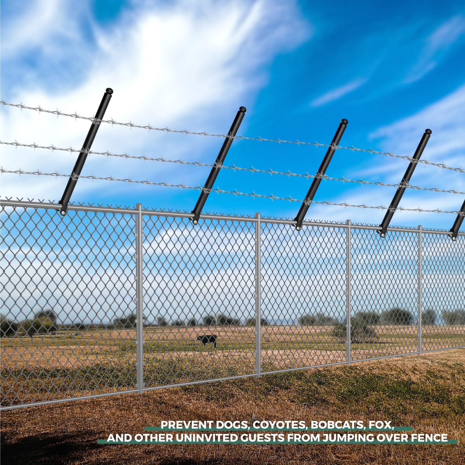 Snapklik.com : 9 Pack Chain Link Fence Extension, 25.2 Fence Extension ...