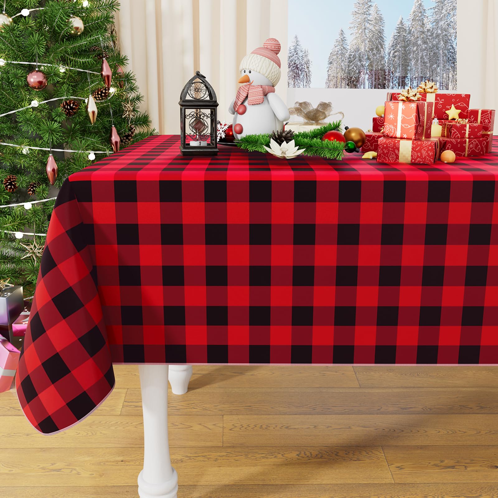 Amazon.com: misaya Rectangle Waterproof Vinyl Table Cloth, Buffalo ...
