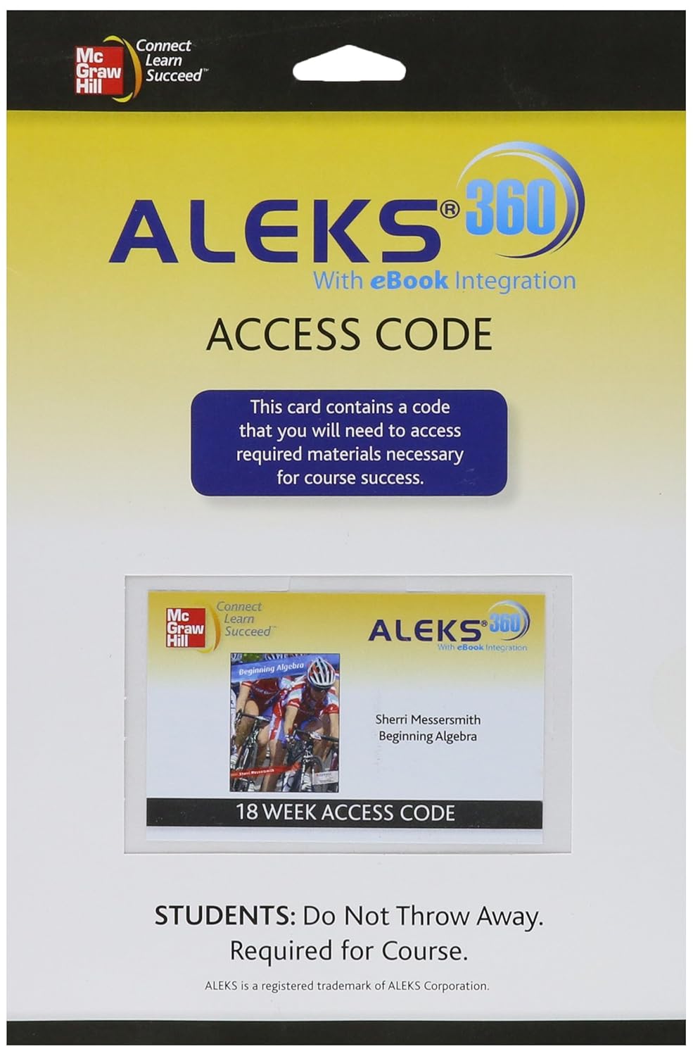 ALEKS 360 Access Card 18 Weeks for Beginning Algebra: ALEKS Corporation ...