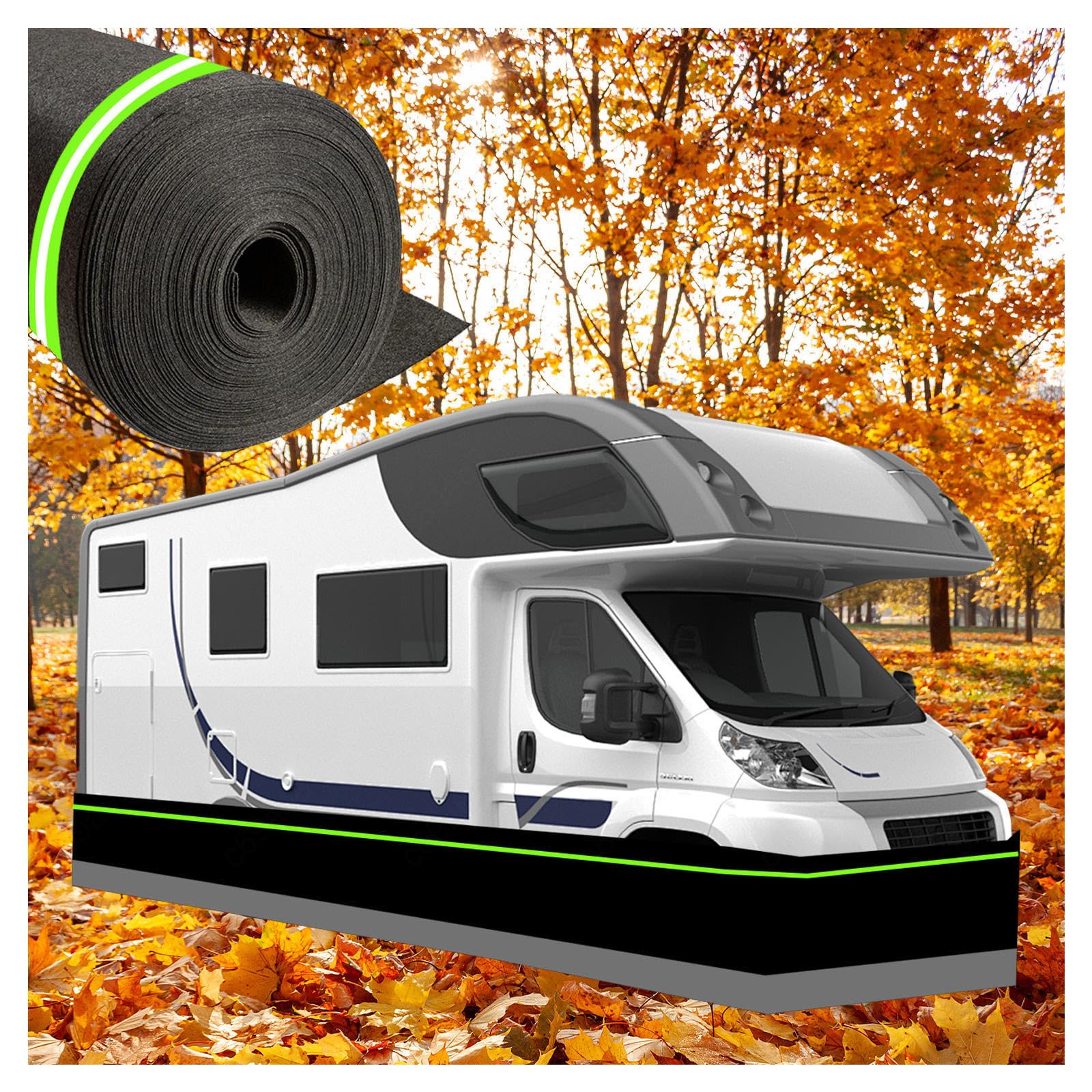 Amazon.com: Werpladua No Drilling Required Insulated Skirting for ...