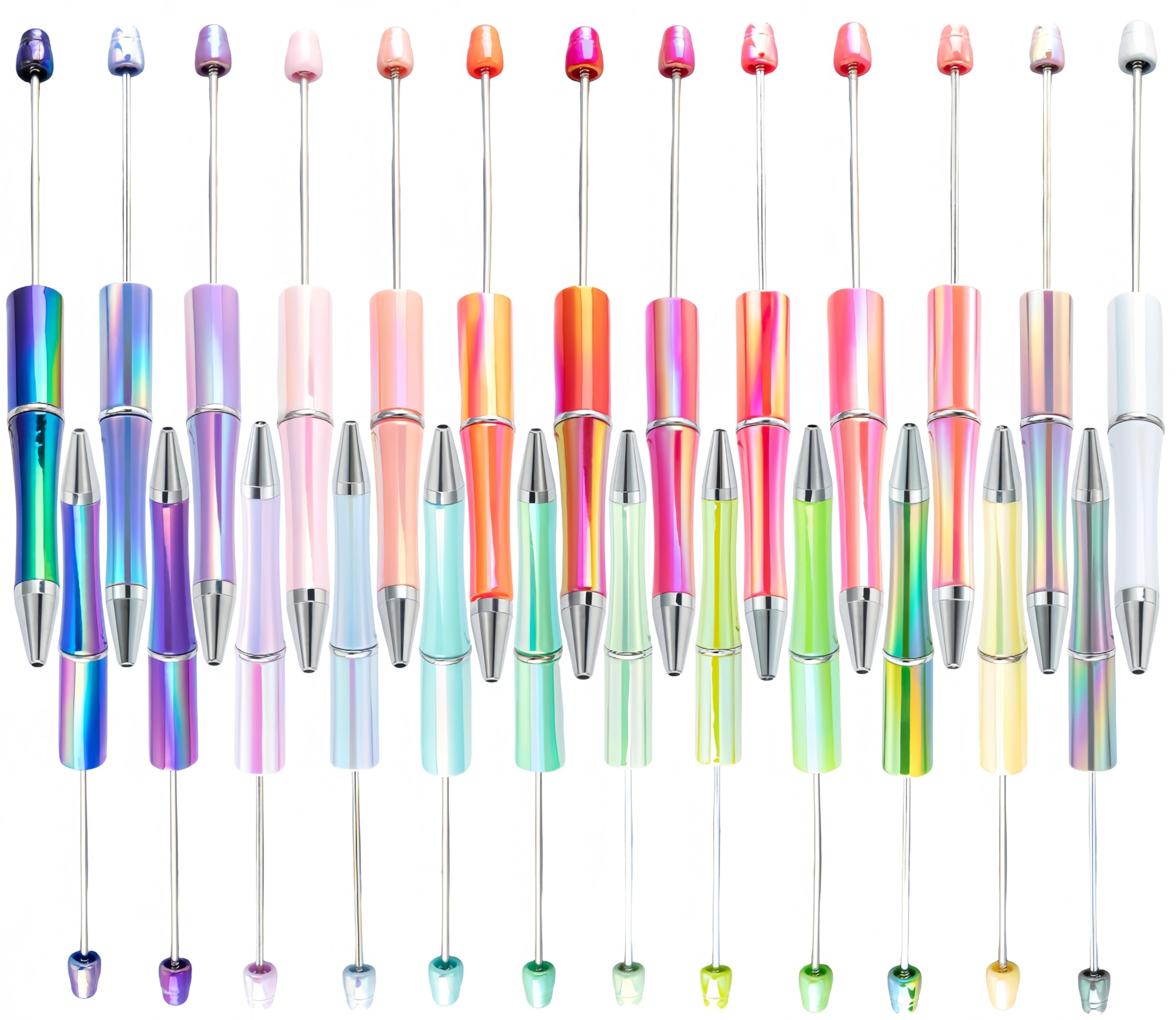 Amazon.com: KUNHEHO Beadable Pens 25Pcs Gradient Colors Shiny Fancy ...