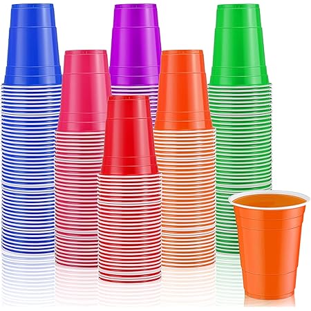 Amazon.com: Lilymicky 500 Pack 9 oz Plastic Cups, Disposable Drinking ...