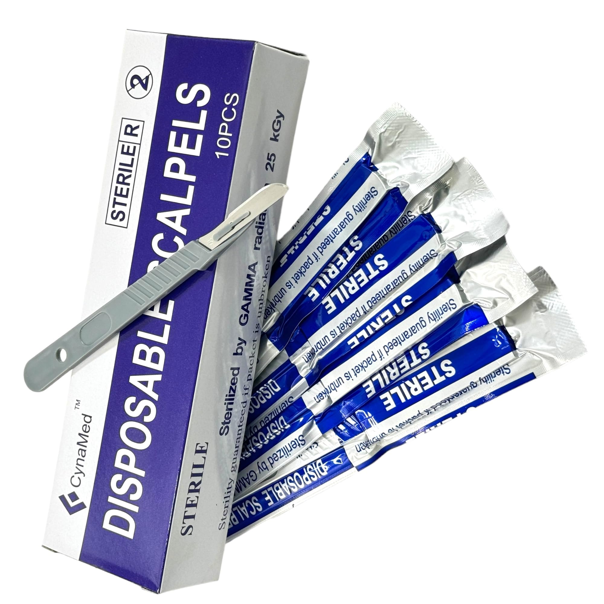 Scalpel Knife 10 Sterile Disposable Scalpels #15 - Single Use For ...