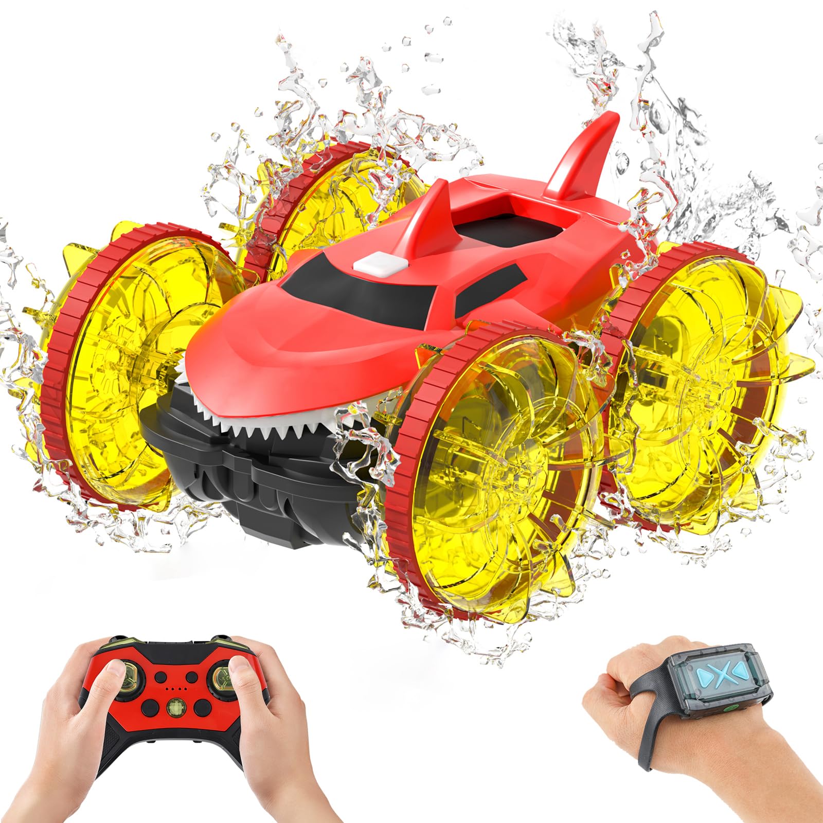 Amphibious Remote Control Cars for Kids, Furryfinds 4WD 2.4GHz RC Car ...