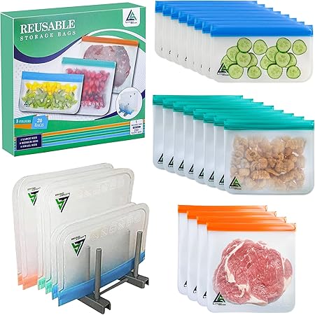 Amazon.com: Reusable Storage Bags Rack, Drying Rack for Storage Bags ...