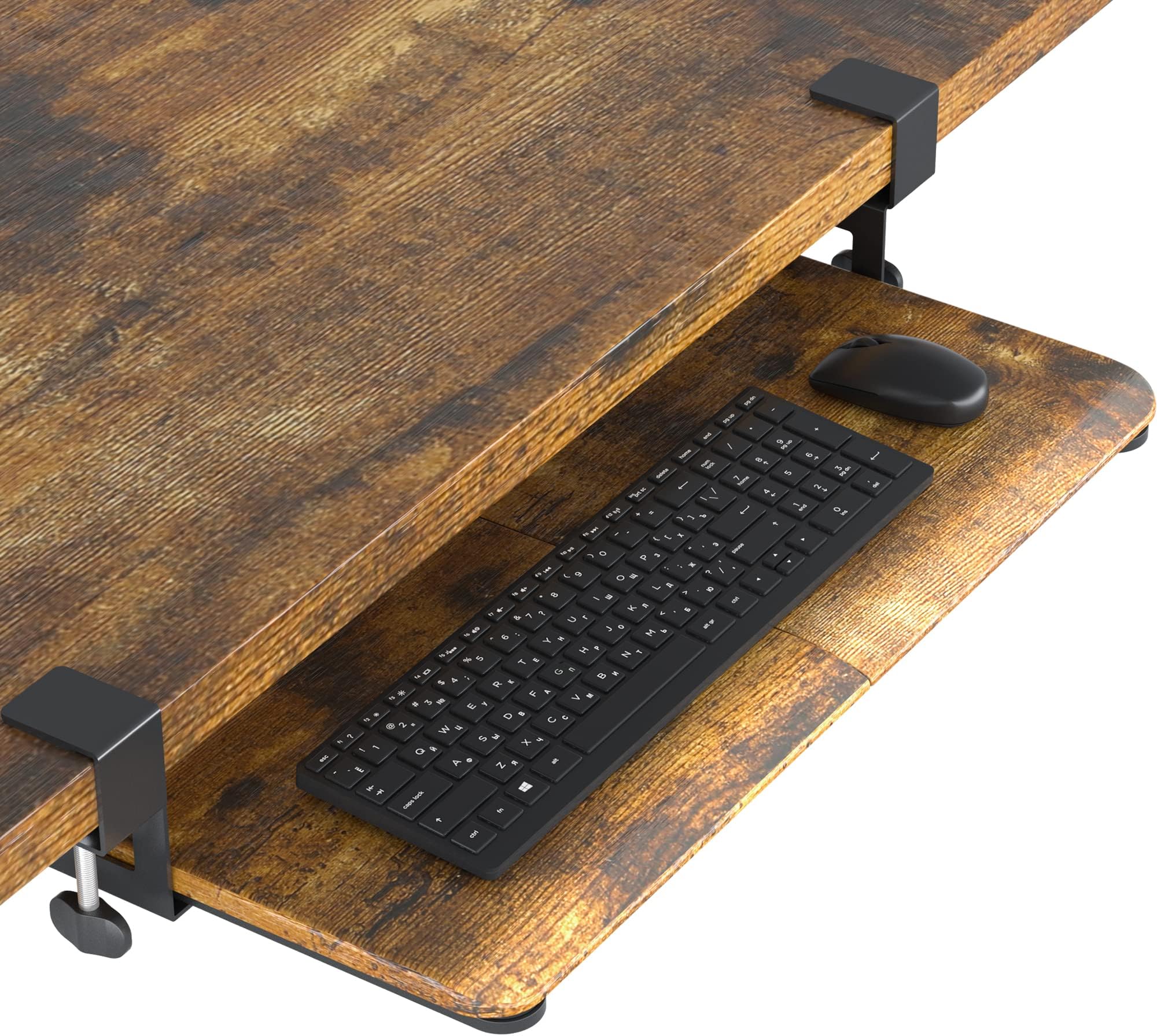 Amazon.com : BONTEC Keyboard Tray Under Desk, Pull Out Keyboard & Mouse ...