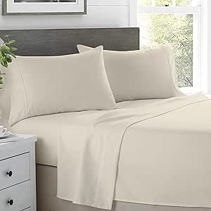 Amazon.com: SKY BEDDINGS Twin Sheets Set - 100% Cotton Sheets for Twin Size Bed - 600 Thread ...