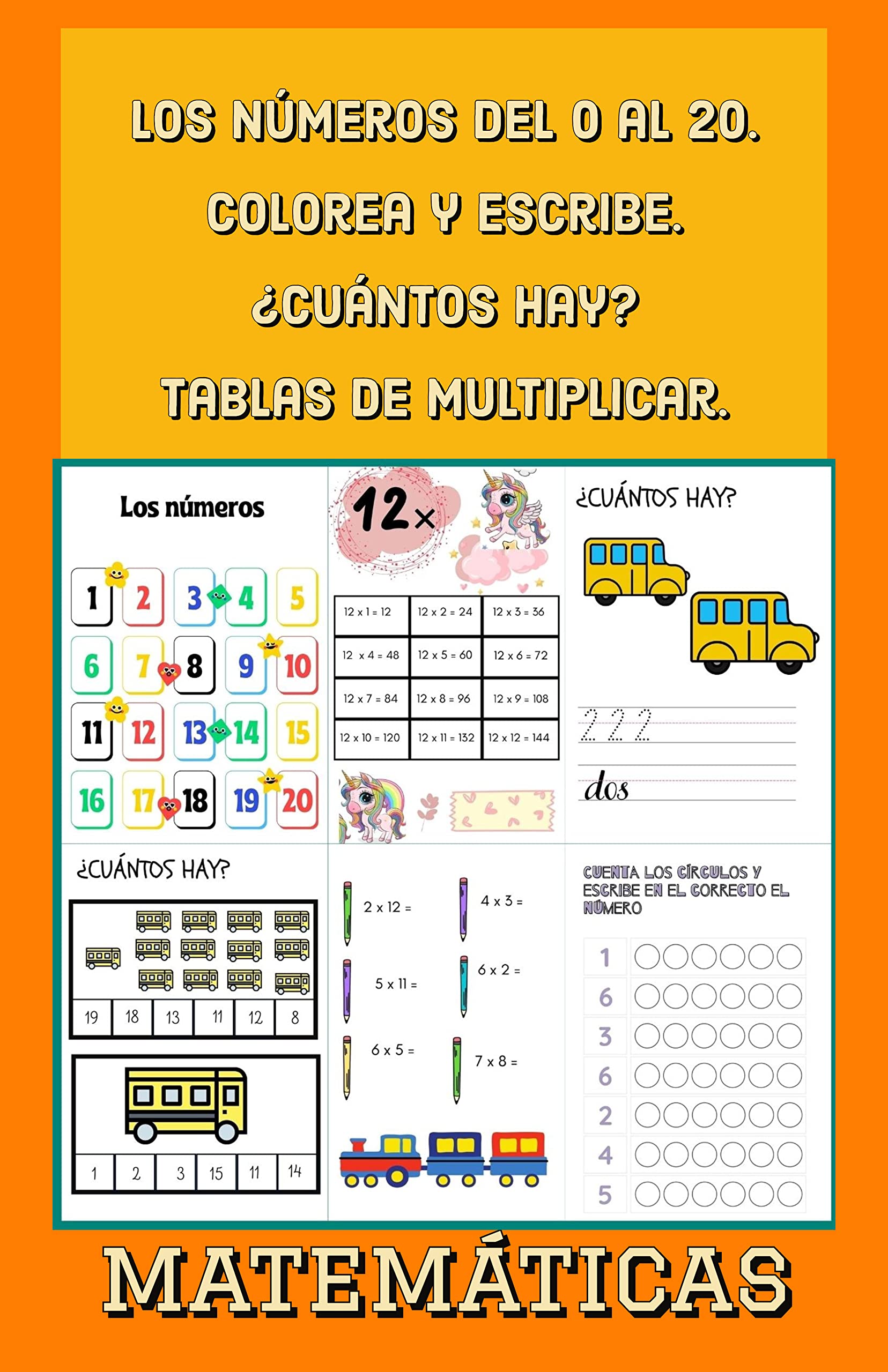 Buy COLOREA Y TRAZADO. ESCRIBE LOS NÚMEROS. ¿CUÁNTOS HAY? TABLAS DE ...