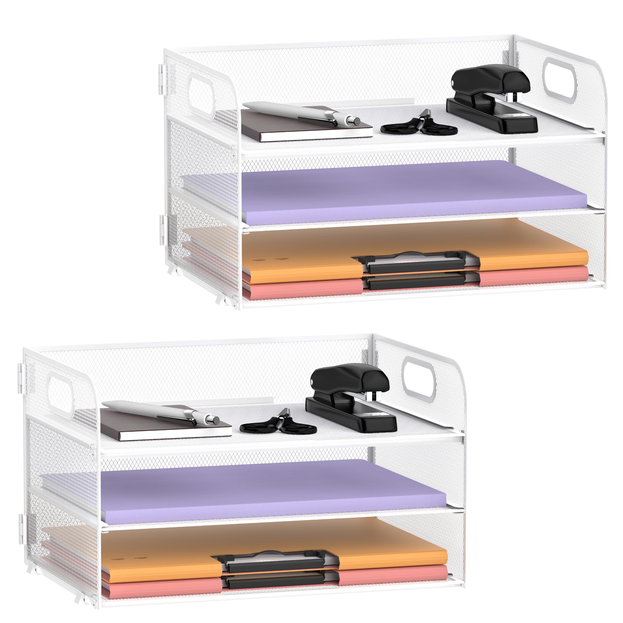 Snapklik.com : SUPEASY 2 Pack 3 Tier Paper Organizer
