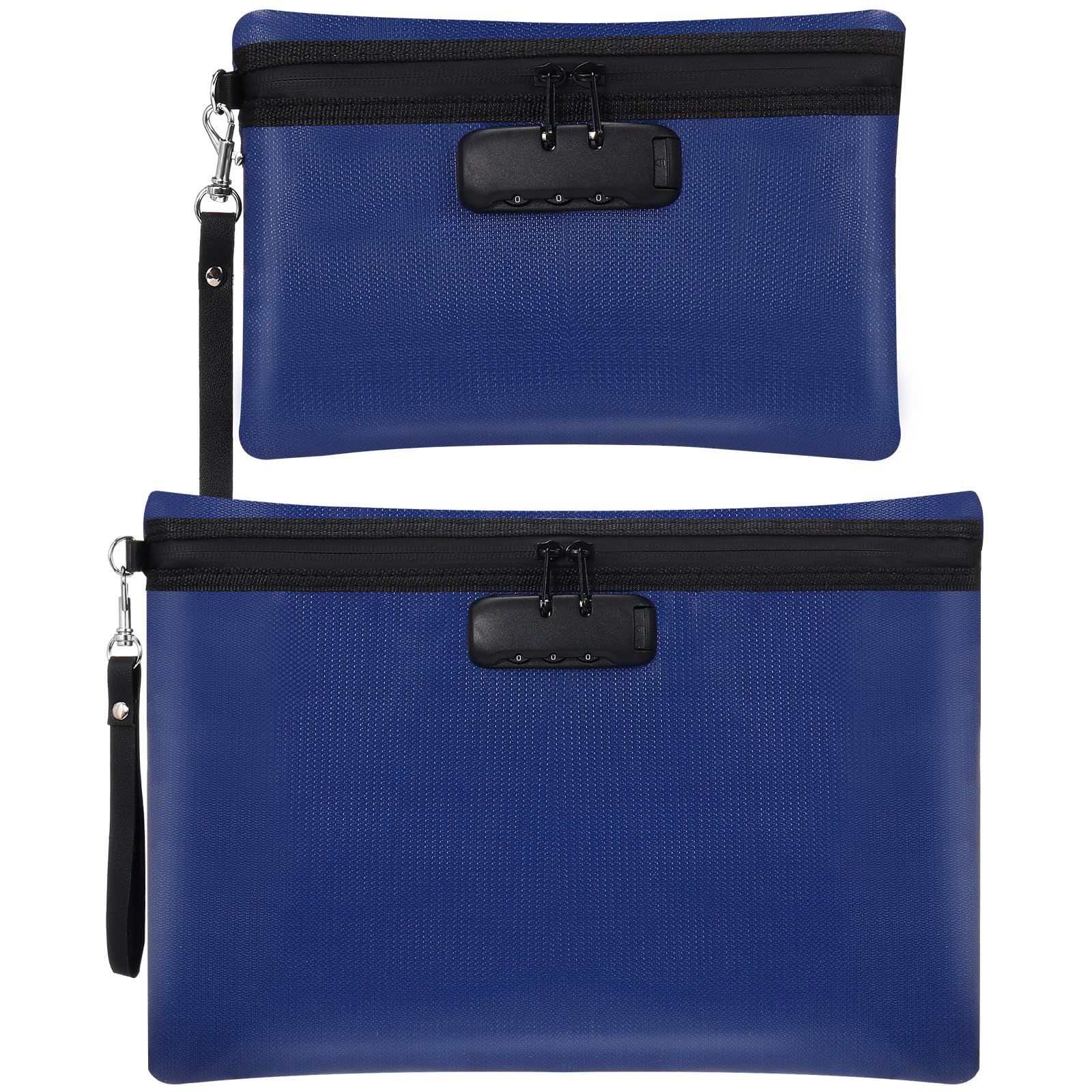 Nezyo Fireproof Safe Money Document Bag with Lock 2 Pcs Notary Journal ...