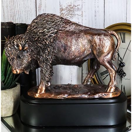 Amazon.com: Buffalo Statue - Medium with Bronze Finish : Home & Kitchen