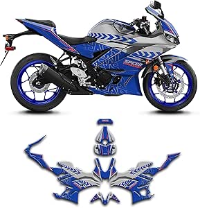 Amazon.com: Kungfu Graphics Custom Decal Kit for Sportbike YZF R3 YZF ...
