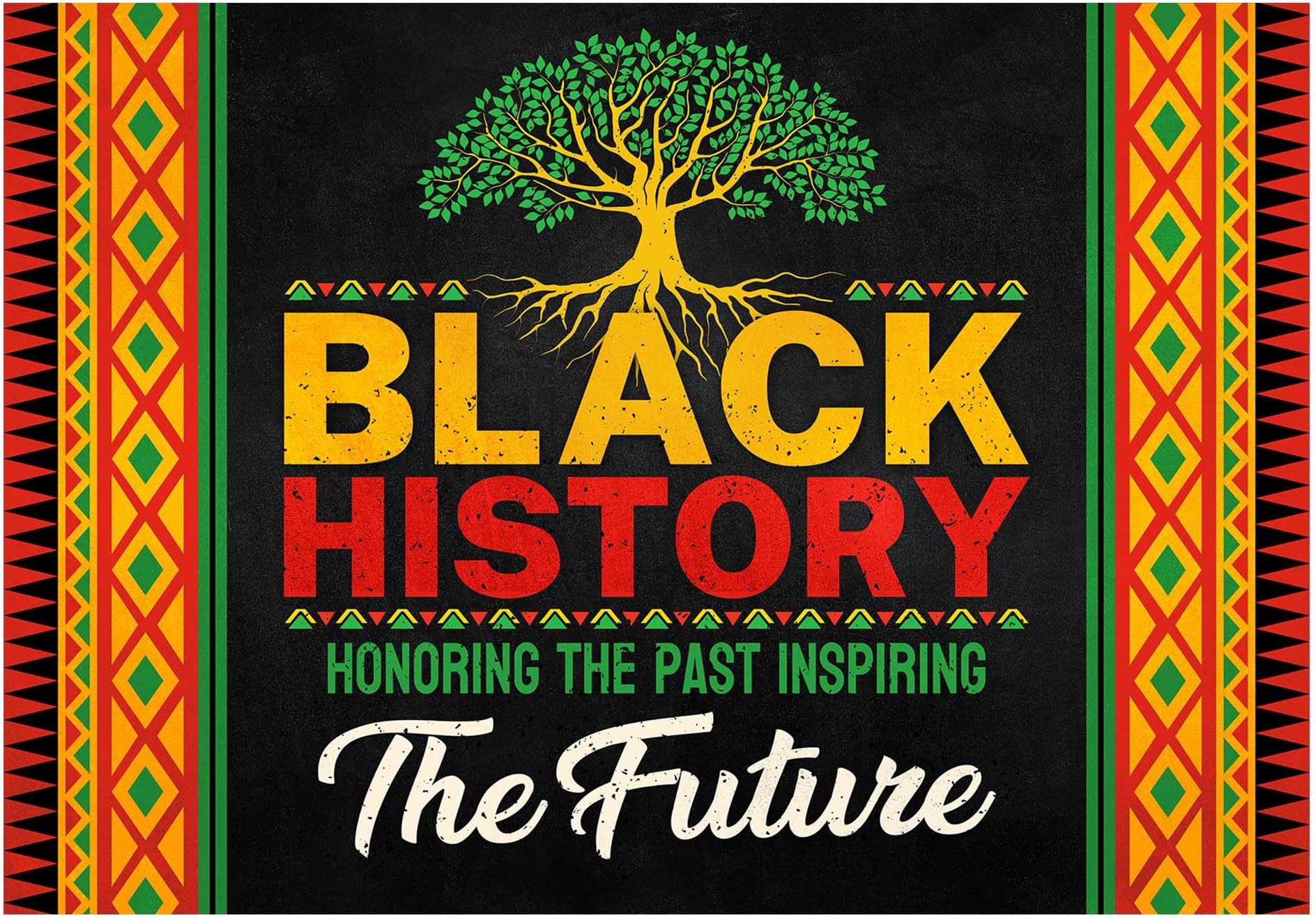 Amazon.com : Allenjoy 82" x 59" Black History Month Backdrop for ...