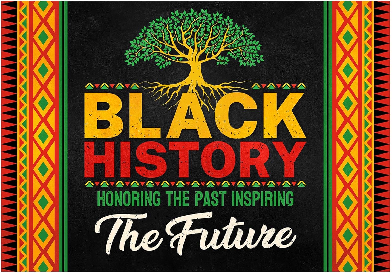 Amazon.com : Allenjoy 82" x 59" Black History Month Backdrop for ...
