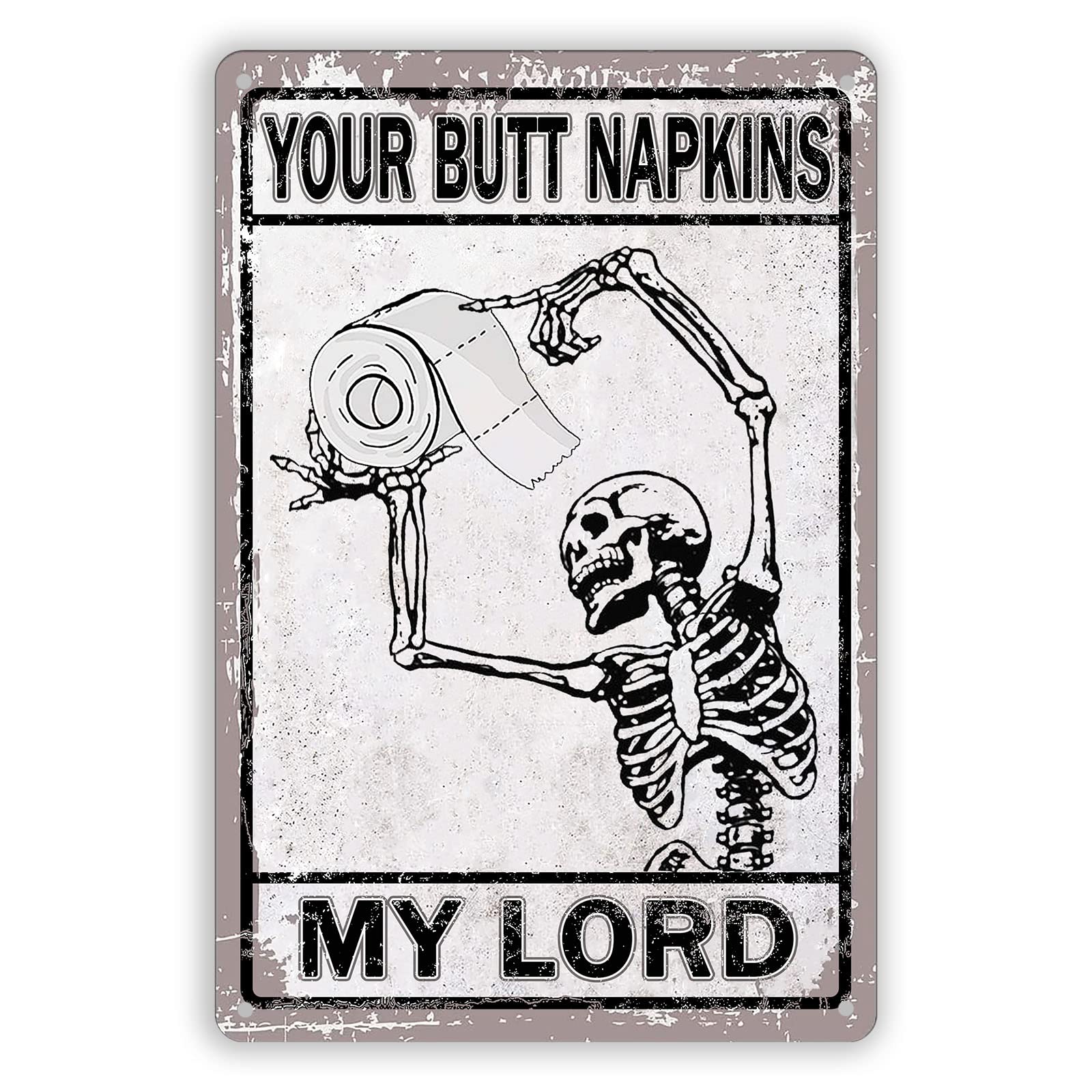 Amazon.com : Gothic Home Decor Goth Bathroom Wall Decor Skeleton Tin ...