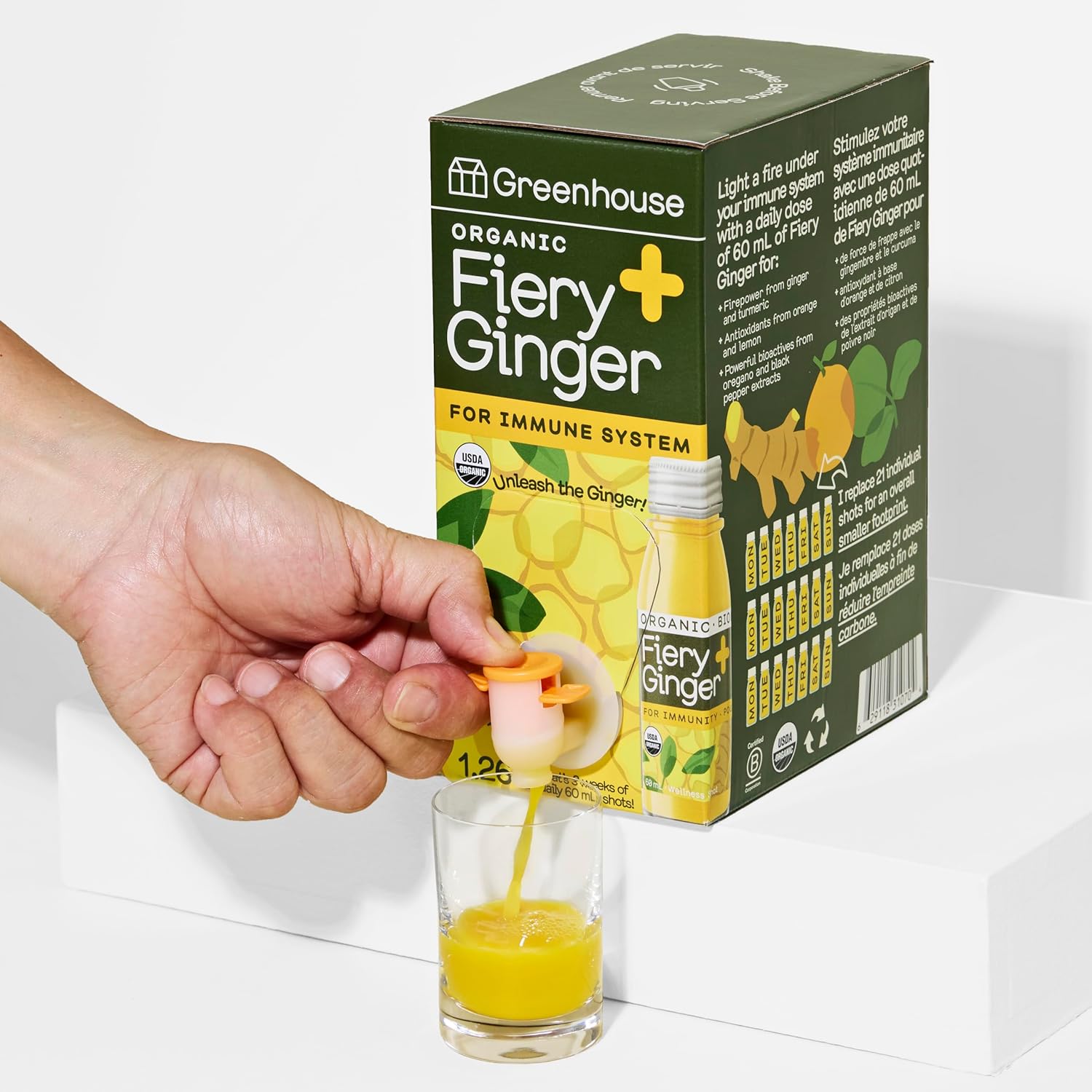 Greenhouse Juice Organic Fiery Ginger Wellness Shot Box Multipack 1.26L ...
