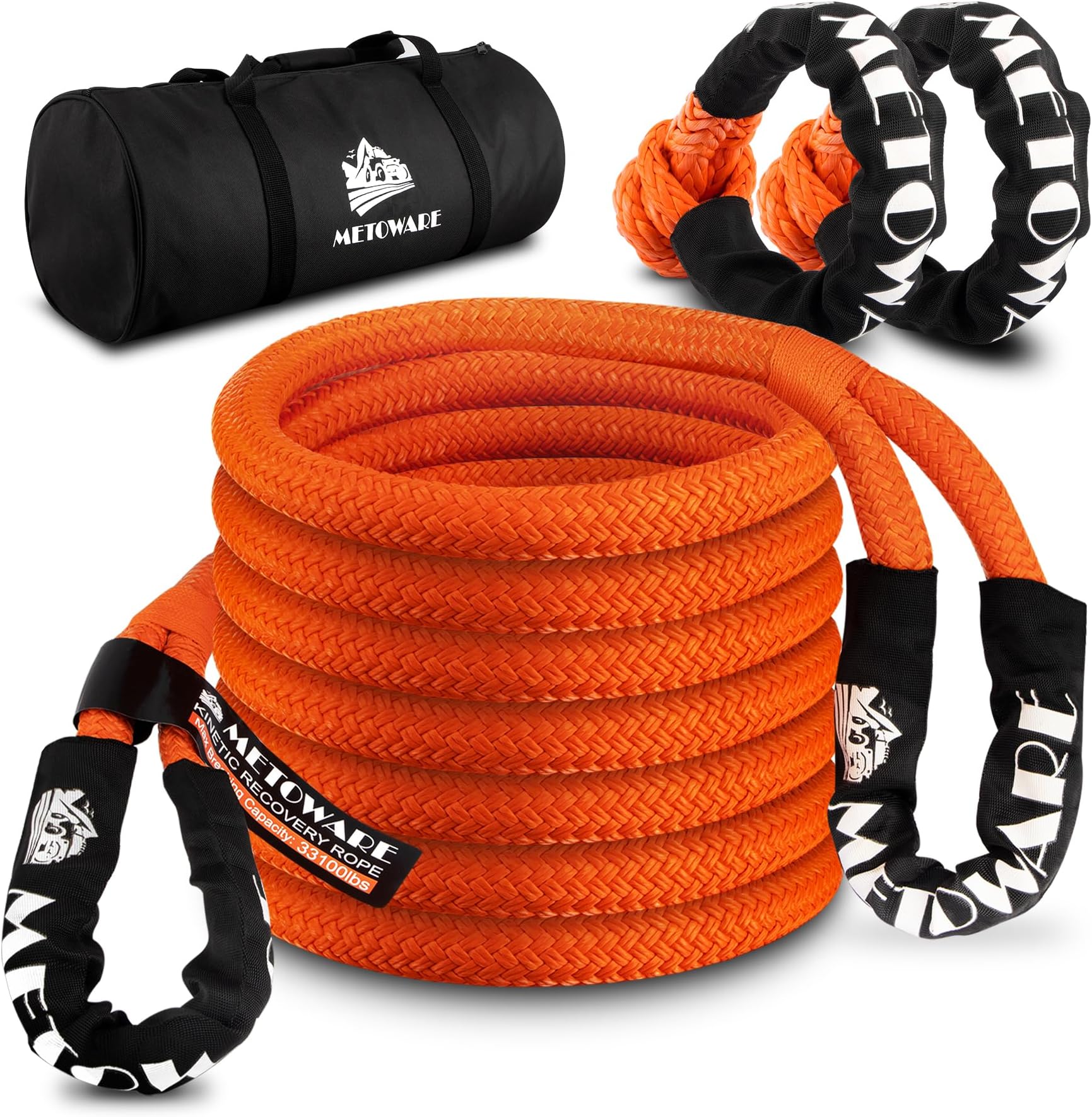 Amazon.com: Rhino USA Kinetic Rope Recovery Kit (7/8in x 30ft) - Heavy ...