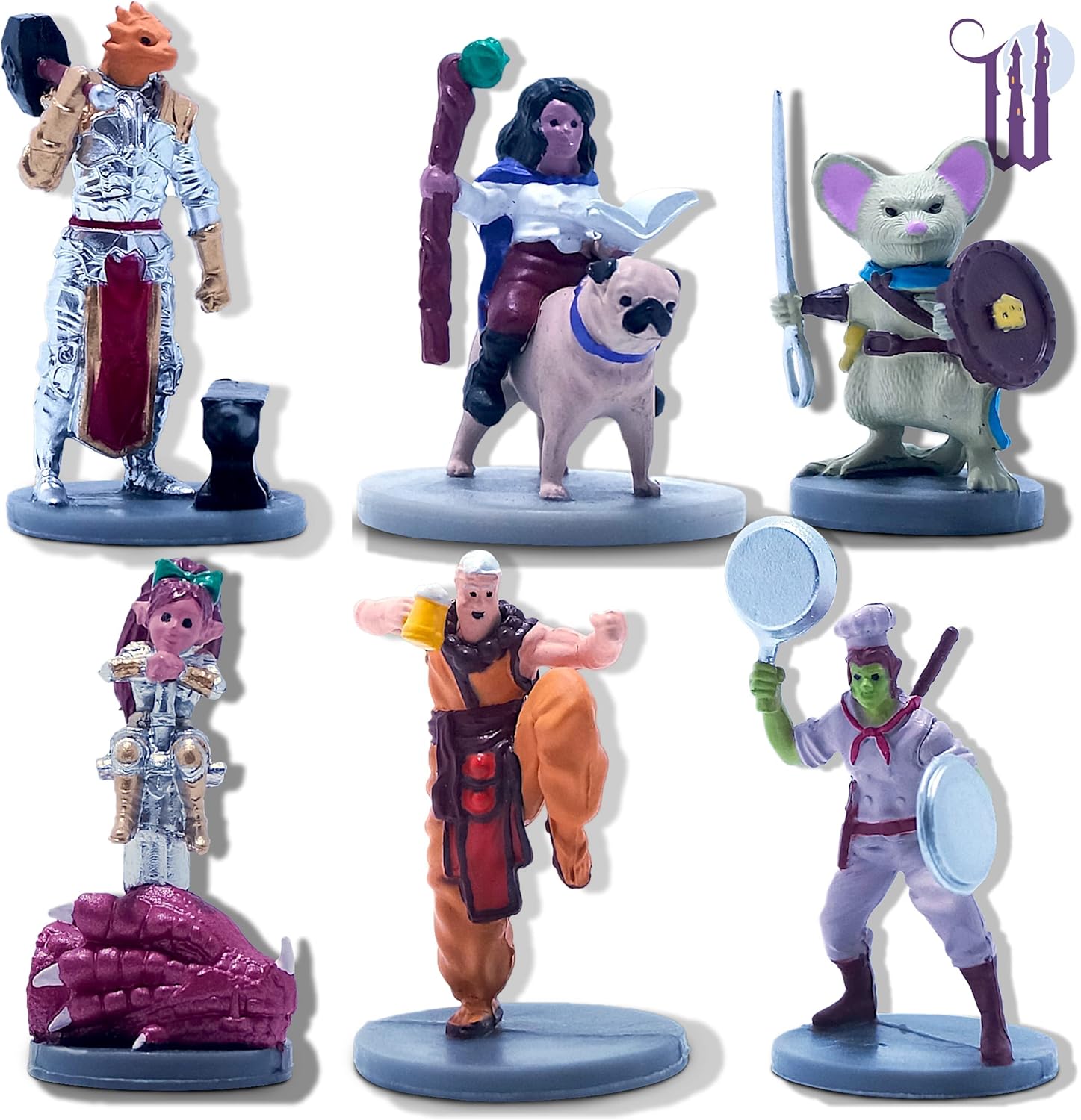 Amazon.com: Wildspire Fantasy Hero Figures Set 1-2" Compatible with DND ...