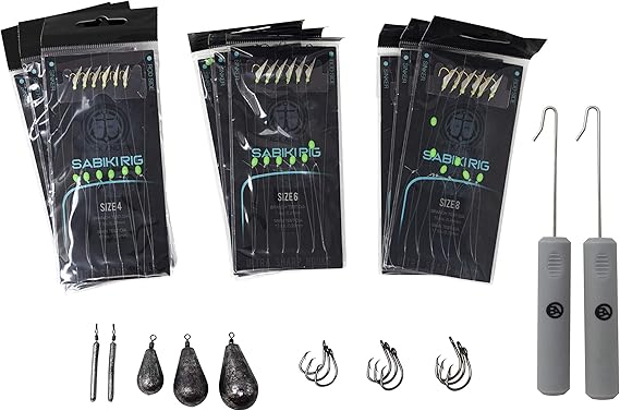 Amazon.com : Black Anchor Saltwater Sabiki Kit - 2 Floating Dehookers ...