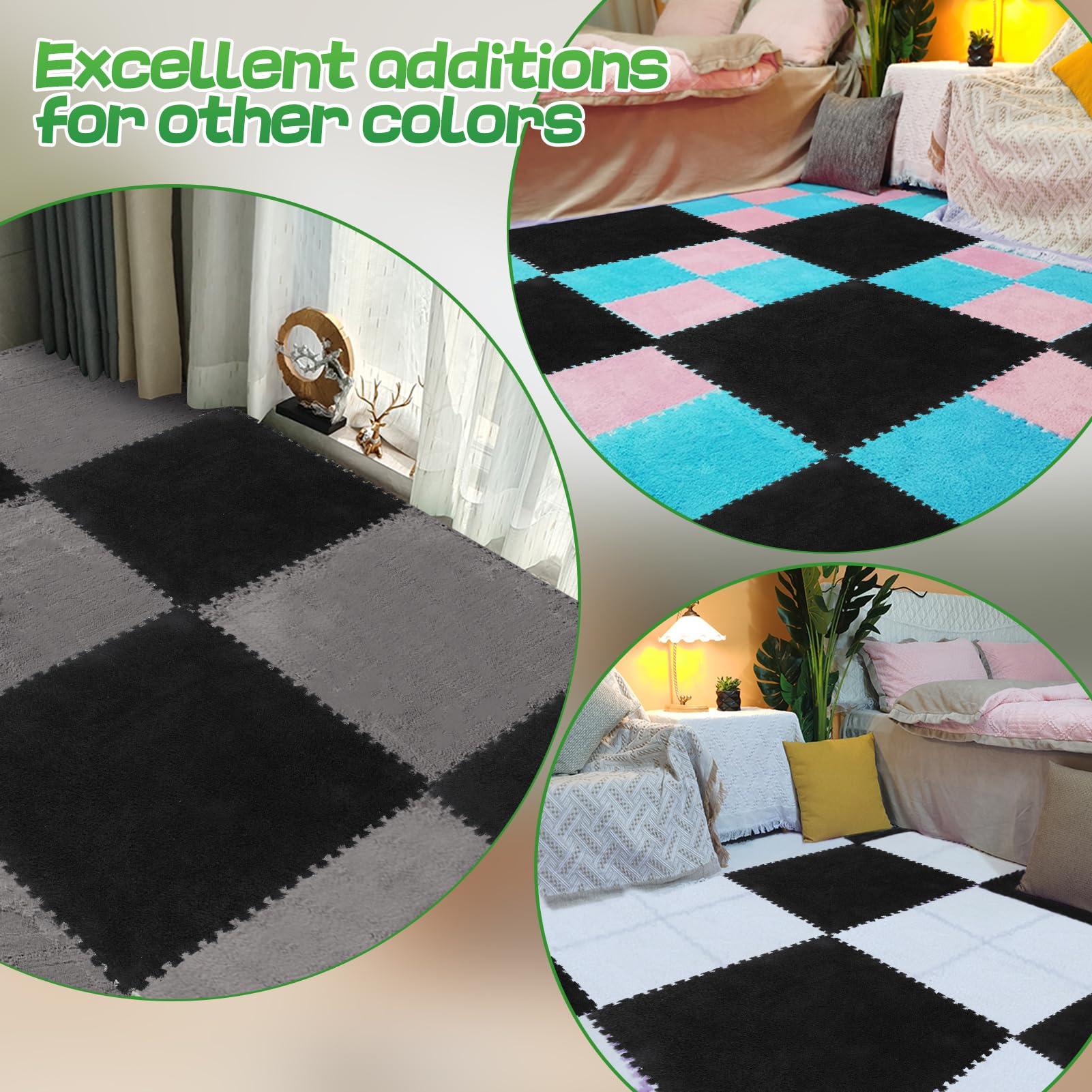 Snapklik.com : ANPHSIN Enlarged 23.6in Plush Foam Interlocking Floor ...