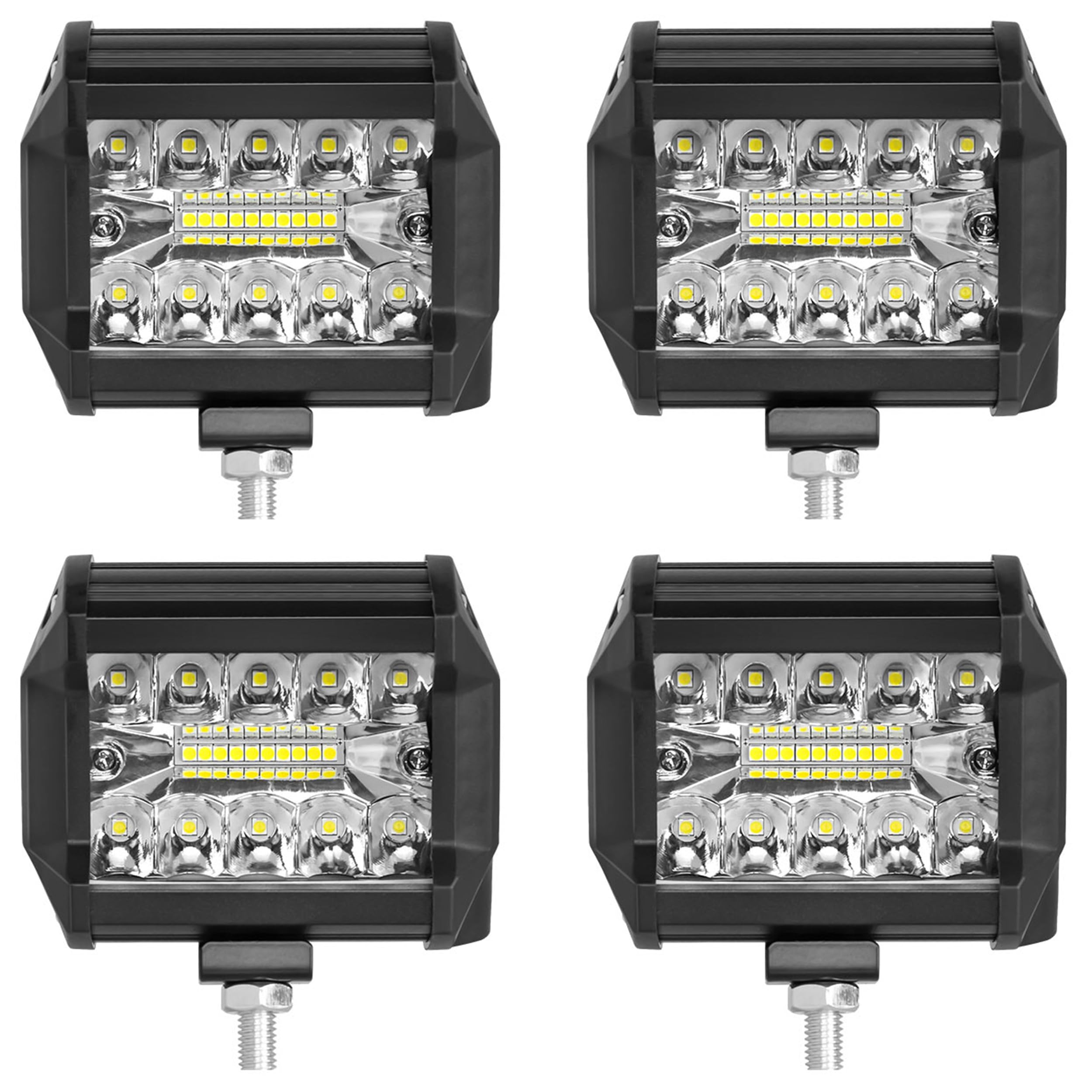 Snapklik.com : LED Pods: 4inch 60W LED Work Lights 12000LM Triple Row ...