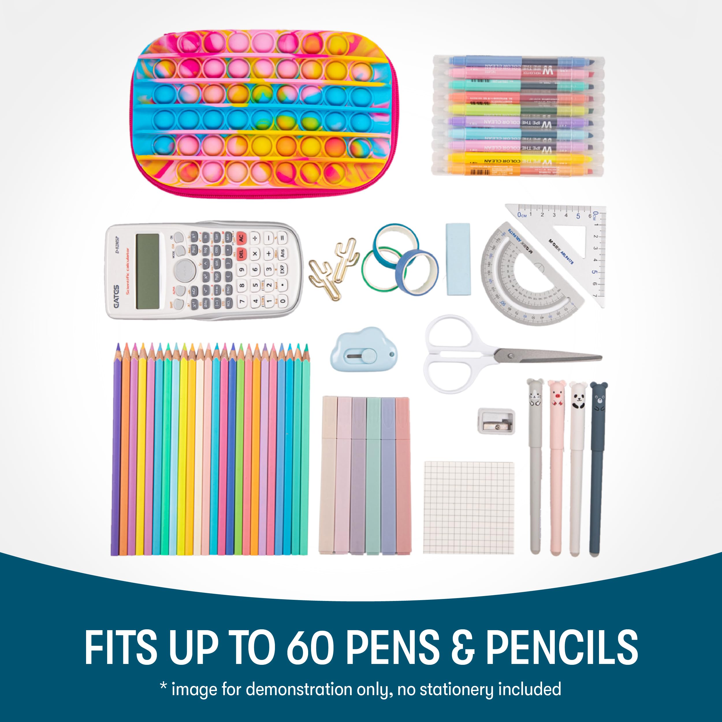 Snapklik.com : POP Pencil Case For Girls, Silicone Sensory Fidget ...