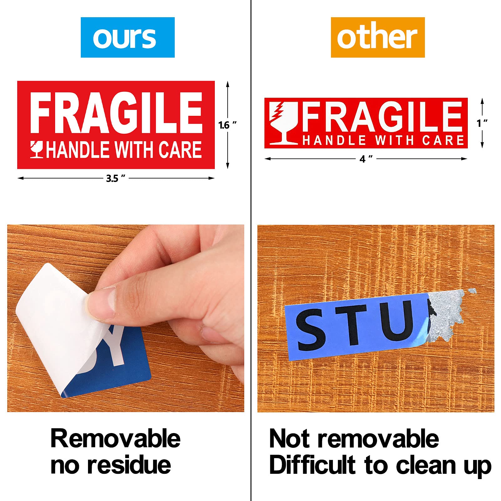 Snapklik.com : 528 Pcs Large Removable Home Moving Sticker Labels 20 ...