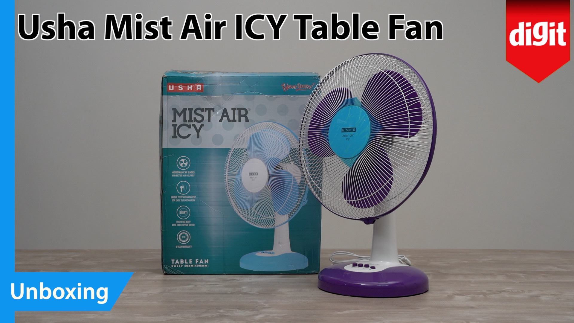 Usha Mist Air ICY Table Fan Unboxing