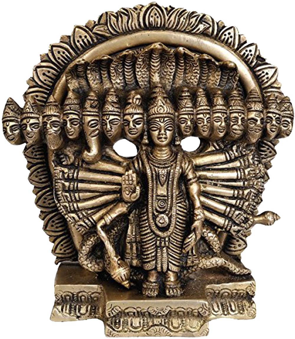 Buy Aone India Cosmic Form of Lord Vishnu- Brass Statue, Height 8.5" I ...