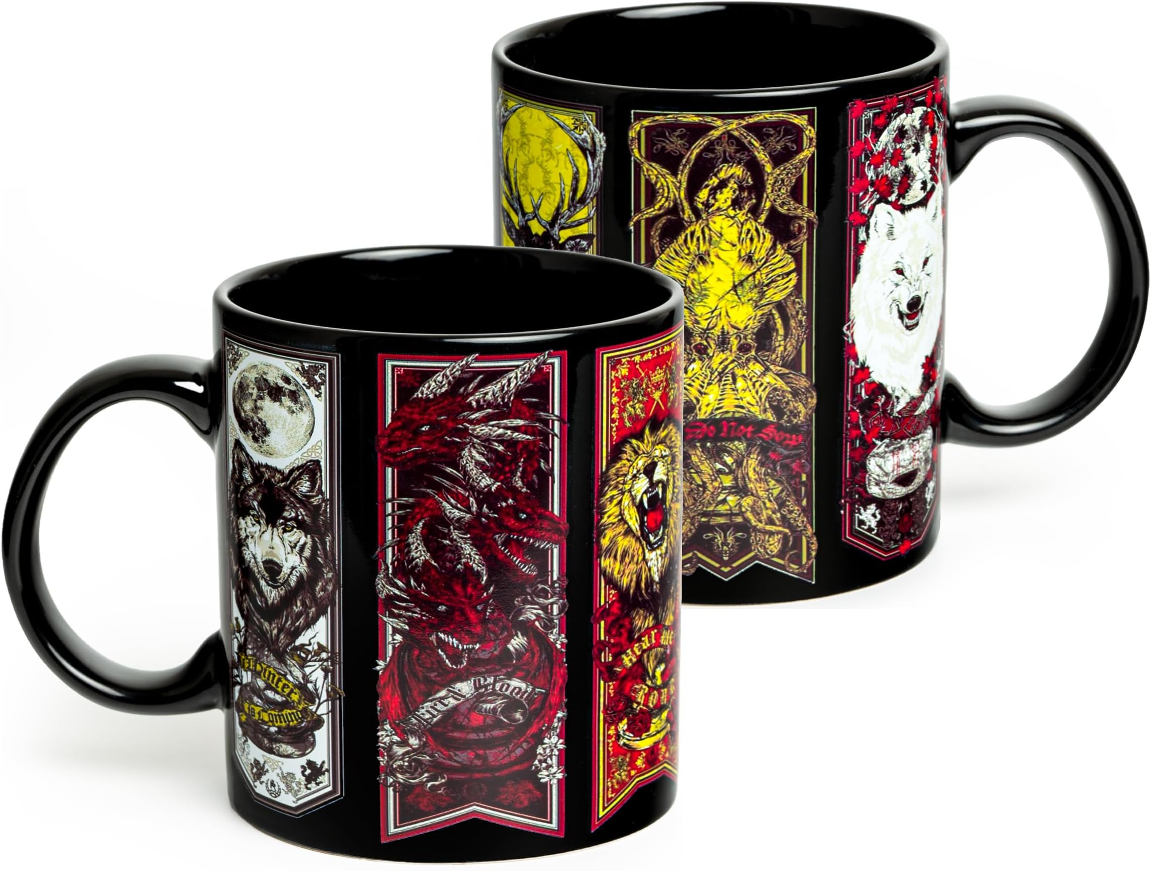 Amazon.com: Mean Muggin Large 20oz Thrones House Banners Ceramic Glossy ...