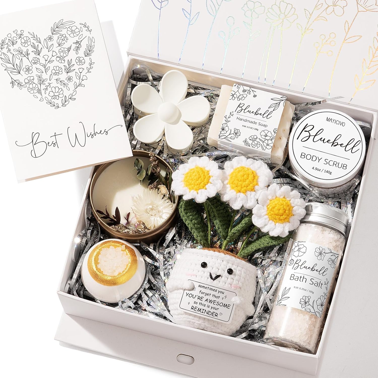 Amazon.com : Spa Gifts for Women Bath Gift Set, BlueBell Relaxing Spa ...