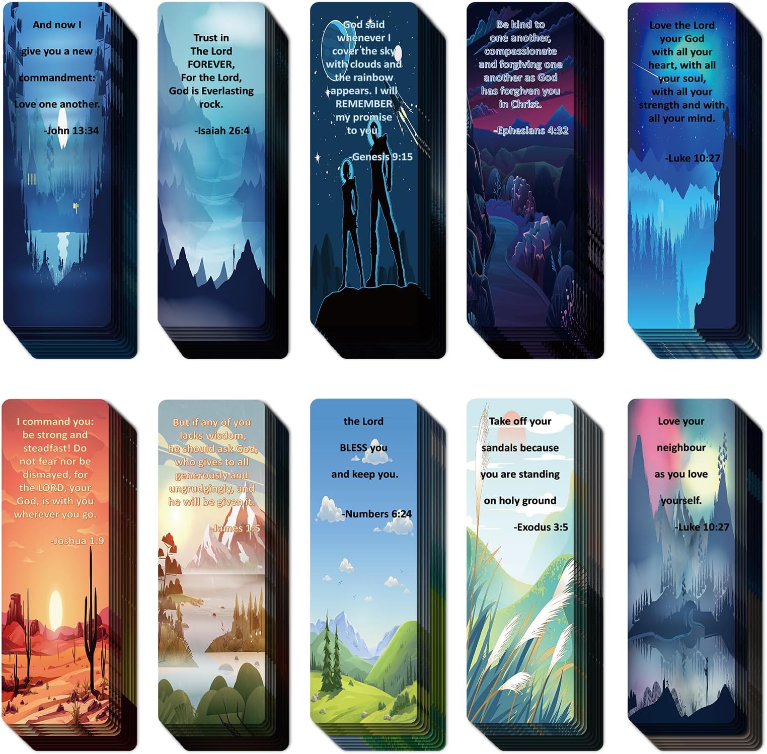 Amazon.com : Skyygemm 100 Pcs Catholic Devotional Prayer Bookmark Bible ...