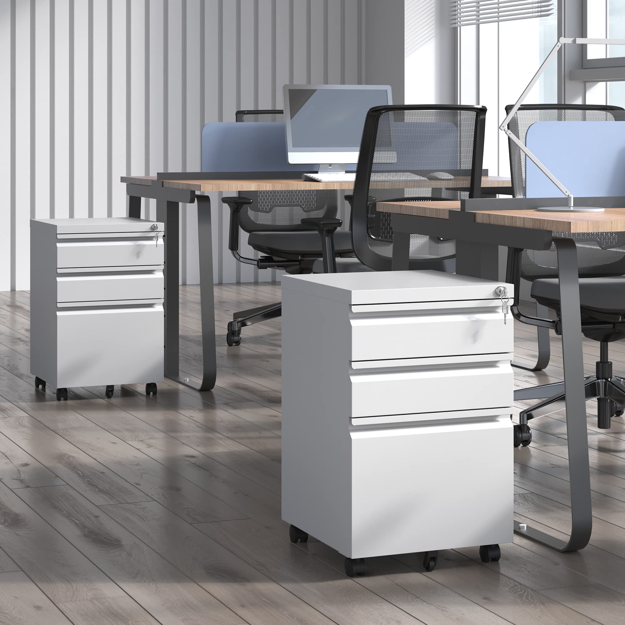 Snapklik.com : BIZOEIRON 3 Drawer Mobile File Cabinet, Fully Assembled ...