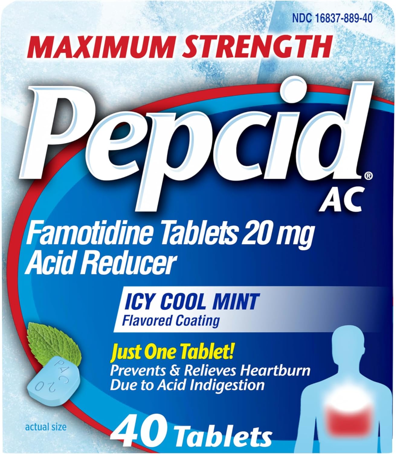 Amazon.com: Pepcid AC Maximum Strength Heartburn Relief Tablets, OTC ...