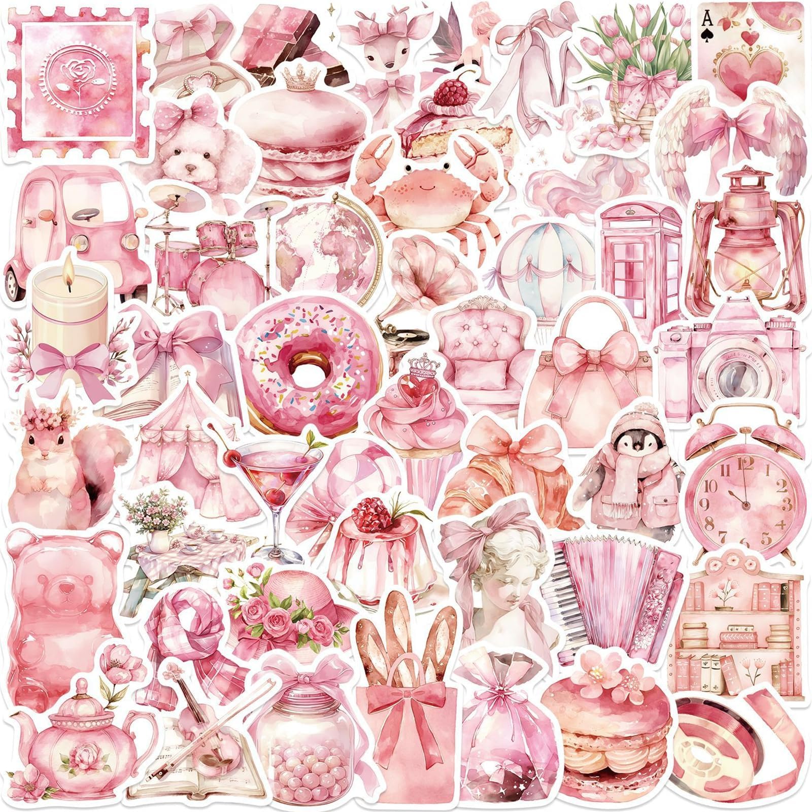 Amazon.com: WQOWEHI 120-Pack Coquette Stickers, Pink Coquette Aesthetic ...