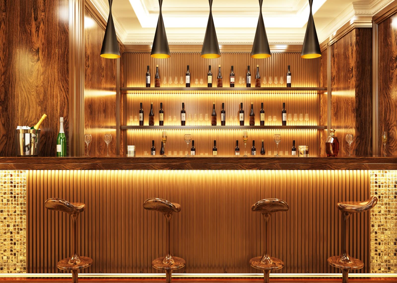 BELECO 2.1x1.5m Fabric Luxury Bar Backdrops for Photography Whisky ...