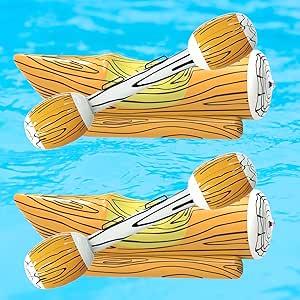 Amazon.com: Sofeavo 4Pcs Pool Floats Battle Log Rafts, Inflatable Pool ...