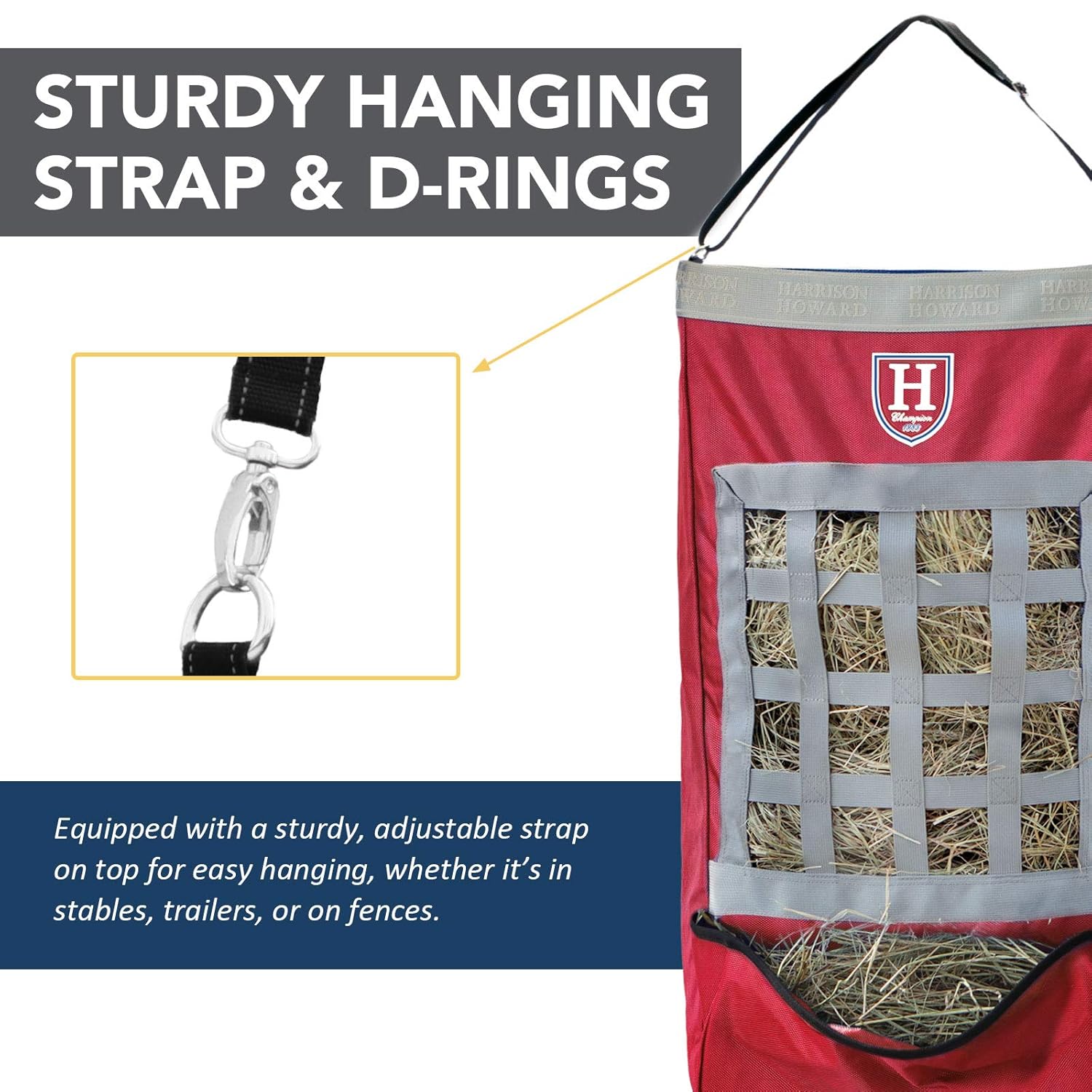 Harrison Howard Slow Feed Hay and Grain Bag-Scarlet Red – BigaMart