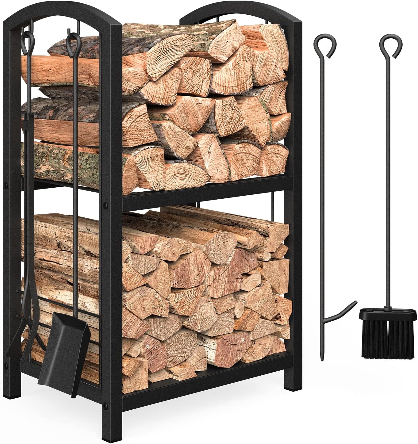 Amazon.com: Firewood Rack Log Rack 24 Inch Indoor/Outdoor Fire Wood ...
