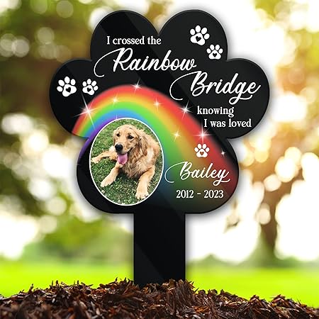 Amazon.com: Bfigift Customized Pet Sympathy Deceased Pet Picture Grave ...