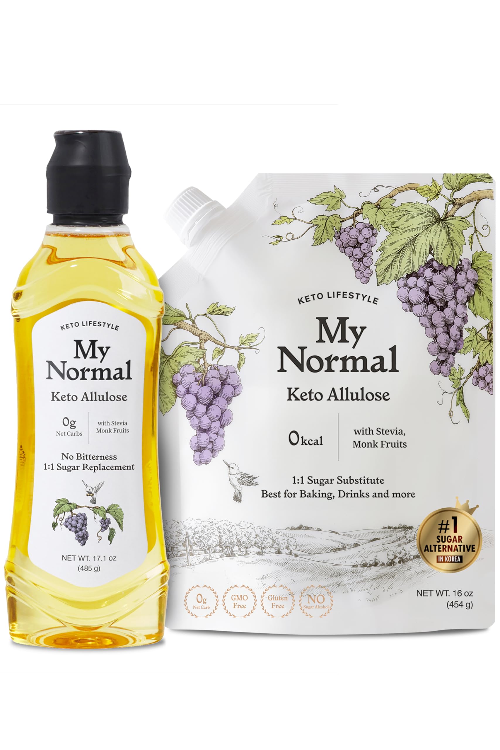 Amazon.com: My Normal Keto Allulose 17.1 fl oz + Keto Allulose 16 oz w ...
