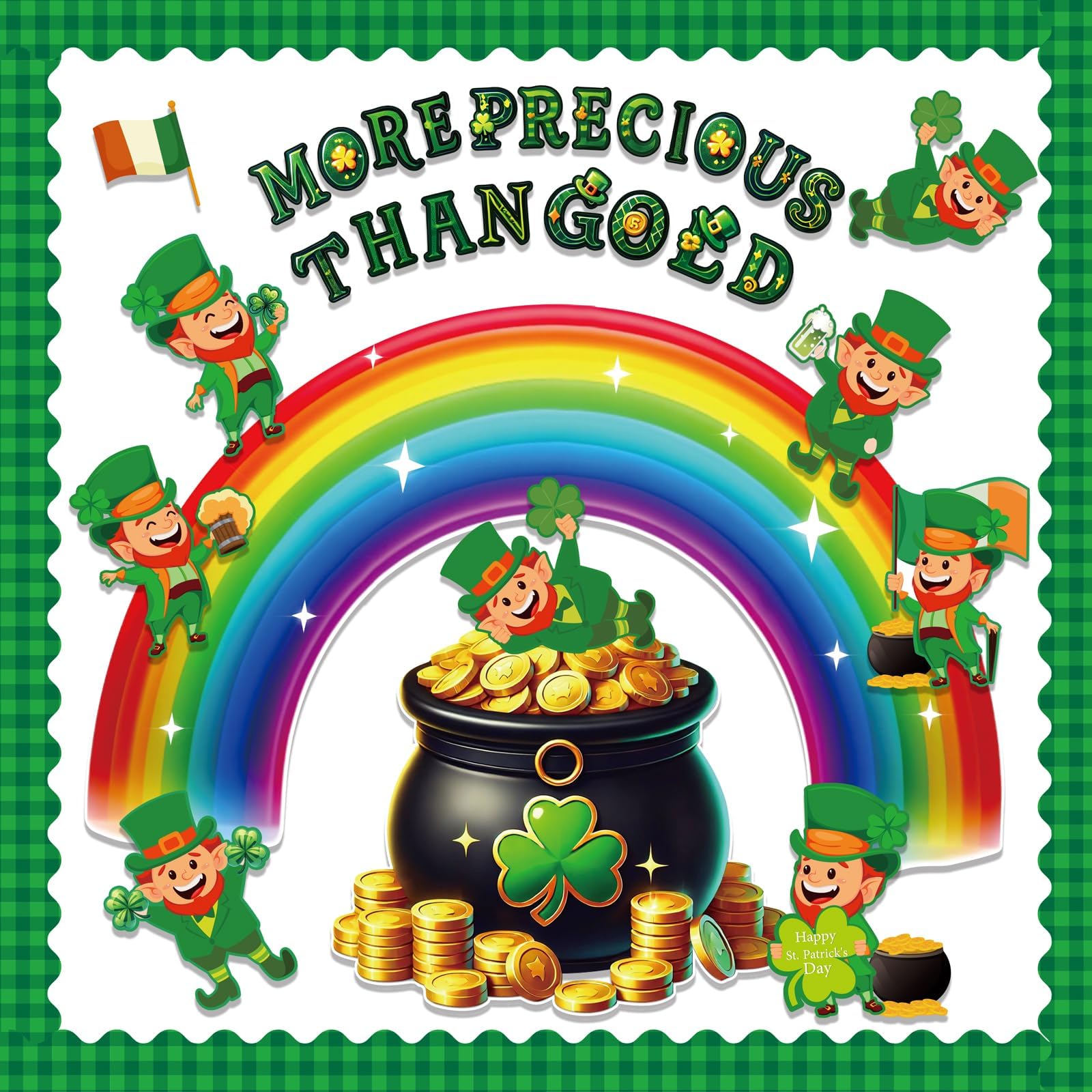 Amazon.com: Pasimy St. Patrick's Day Bulletin Board Decoration St ...